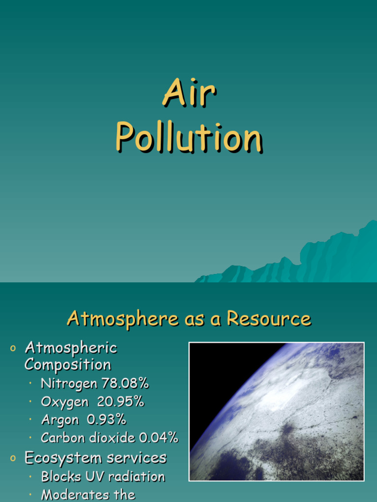 Air Pollution | PDF | Atmosphere Of Earth | Air Pollution