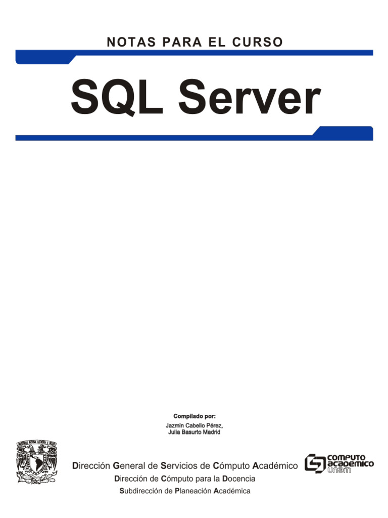 Manual - SQL SERVER | PDF | SQL | Bases de datos