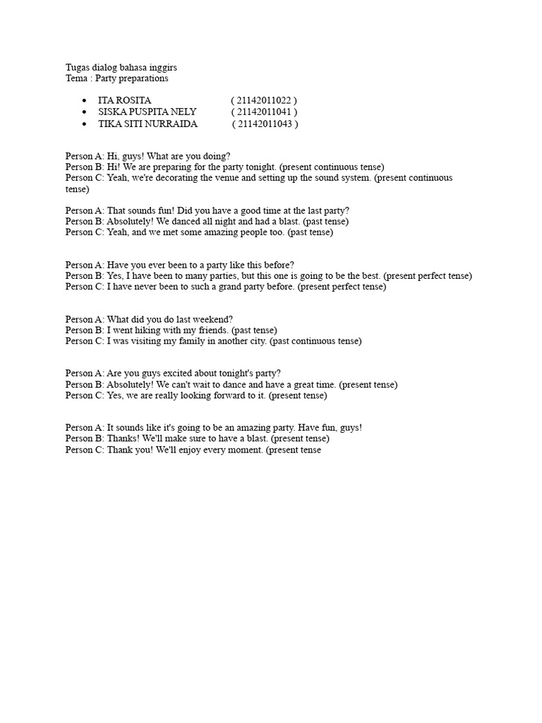 Dialog Inggris | PDF