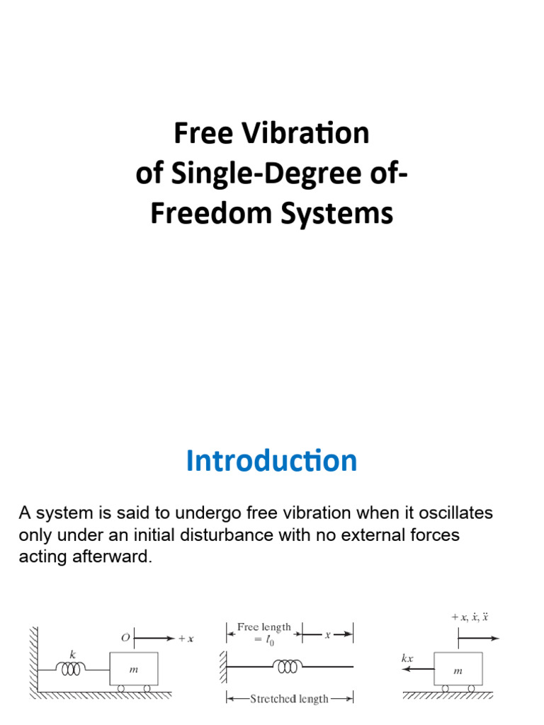 Free Vibration | PDF | Damping | Physical Sciences