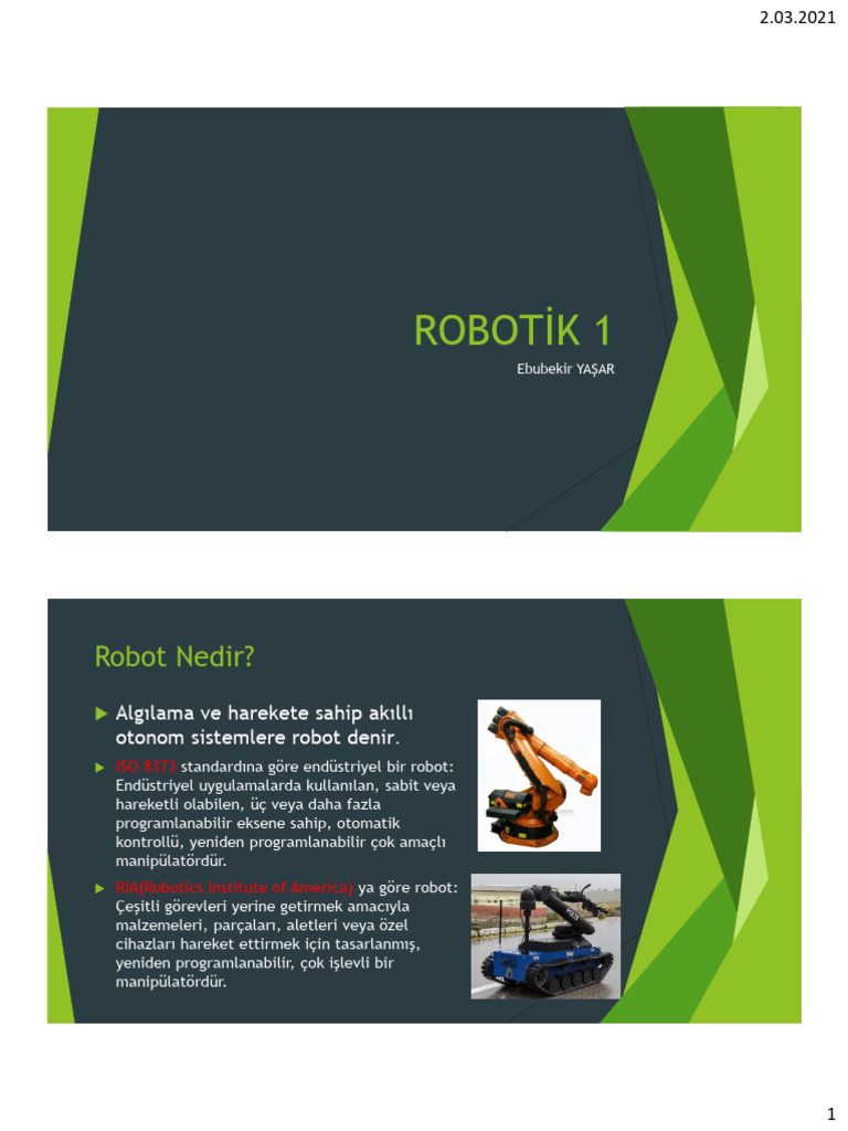 ROBOTİK1 | PDF
