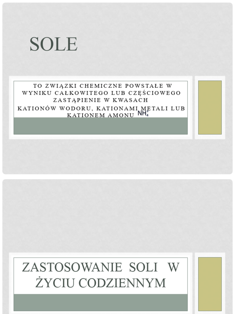 SOLE Zastosowanie | PDF
