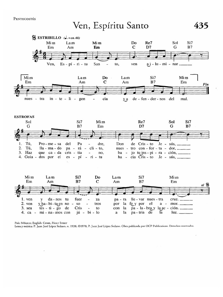 Ven Espíritu Santo | PDF