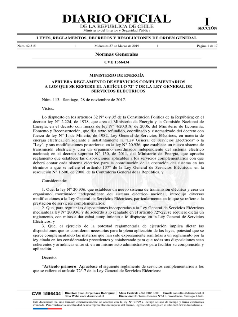 Decreto N°113 Reglamento de SSCC | PDF | Subasta | Comisión Europea