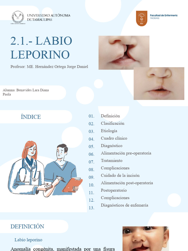 Labio Leporino | PDF | Ciencias de la Salud | Medicina CLINICA