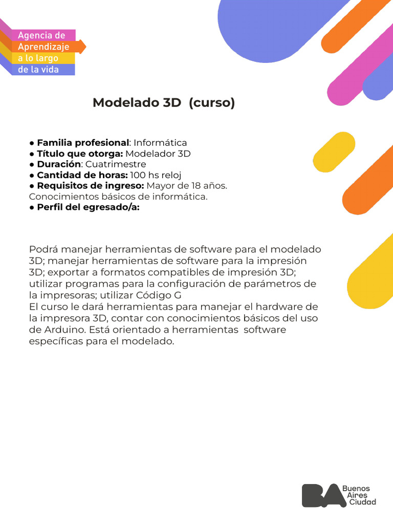 Curso de Modelado 3D: 100 hs de Formación | PDF