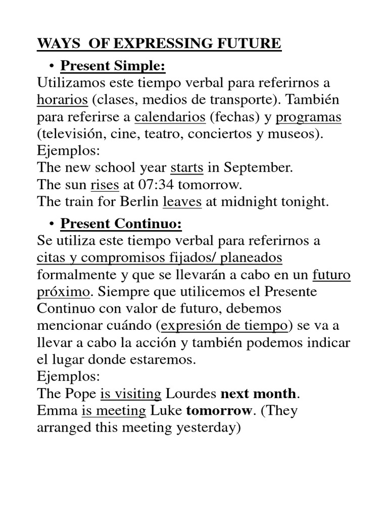 Ways of Expressing Future in English | PDF | Grabación de sonido
