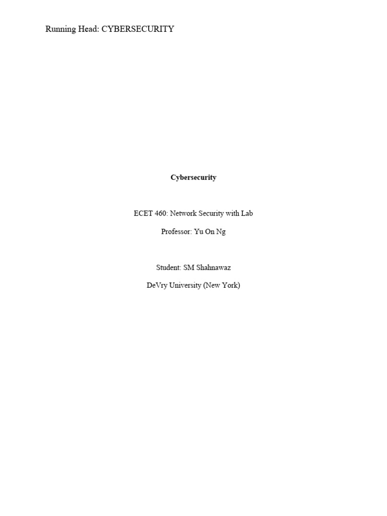 ECET460 CourseProject Week1 SM Shahnewaz | PDF | Security | Computer ...