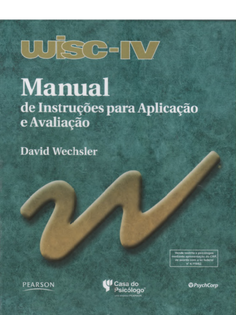 WISC-IV - Manual de instruções para aplicação _240409_133757 | PDF