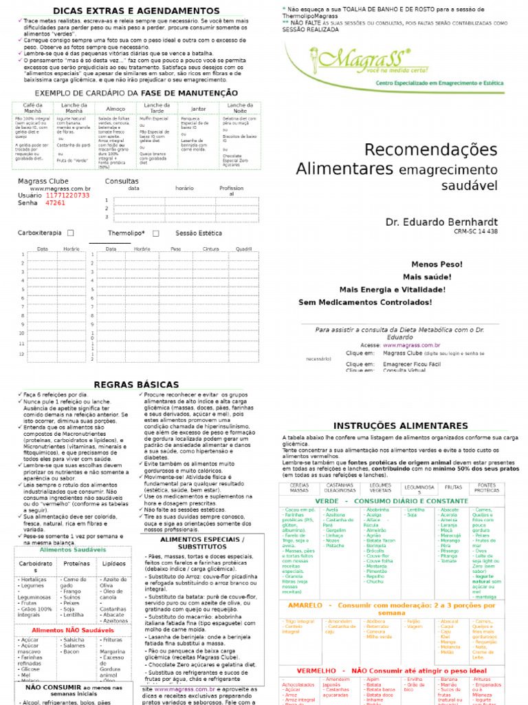 Dieta Metabolica Magrass - TOAZ - INFO | PDF