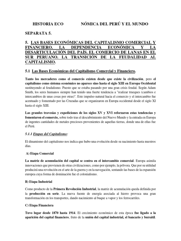 Las Bases Económicas del Capitalismo Comercial y Finan. | Descargar gratis PDF | Imperialismo ...