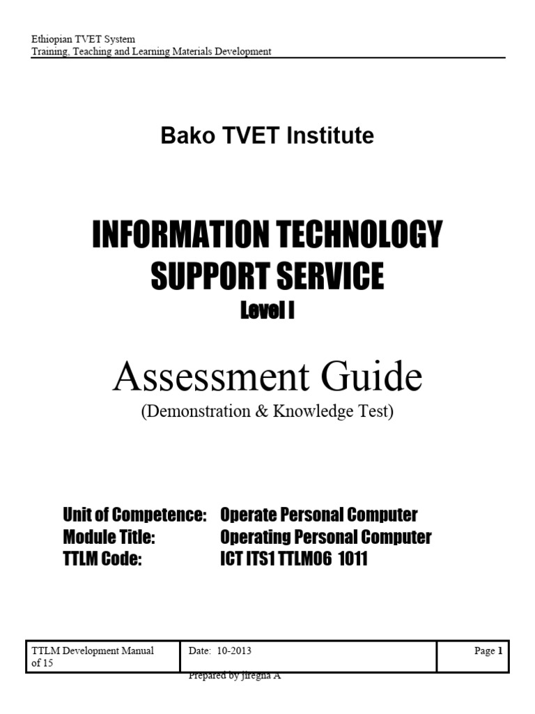 Assessment Guide | PDF | Usb Flash Drive | Icon (Computing)