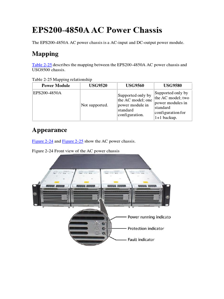 Huawei Switching Power Supply Eps200-4850a | PDF | Mains Electricity ...