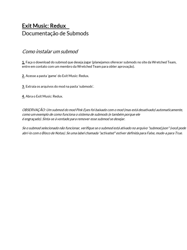 EMR Submod Documentation | PDF