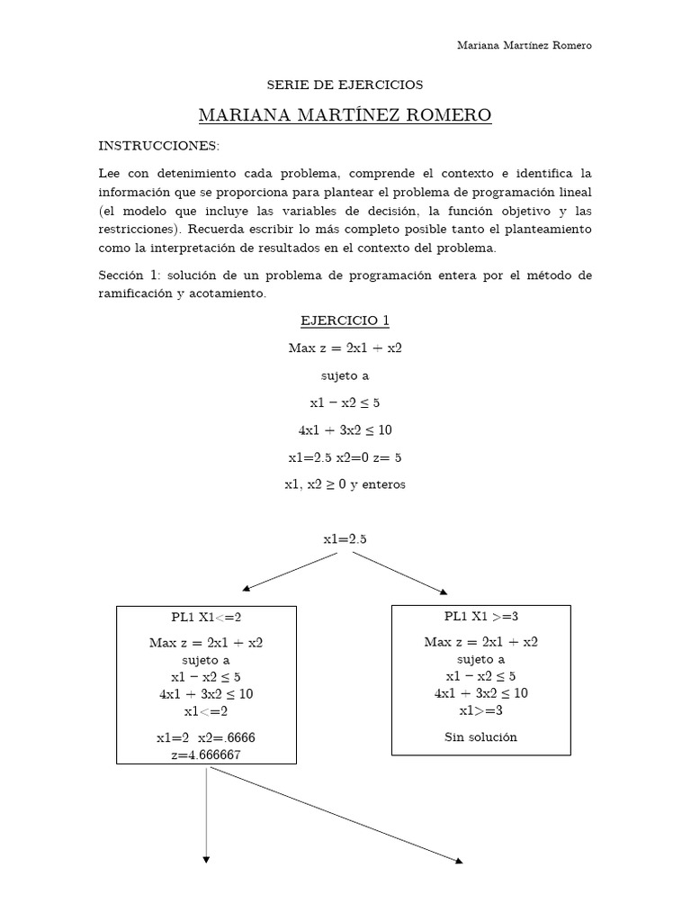 SERIE DE EJERCICIOS 1 | PDF | Matemáticas Aplicadas | Algoritmos