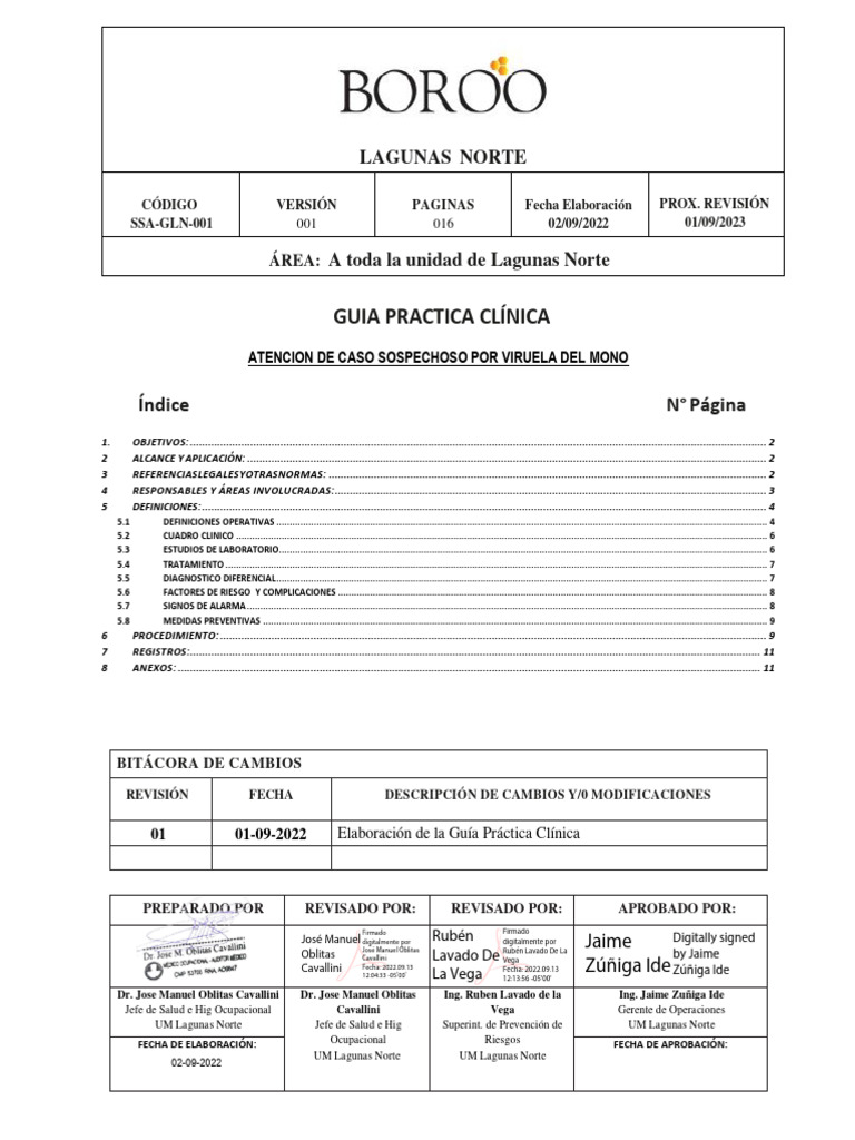 Ssa-Gln-001 GPC - Viruela Del Mono | PDF | Enfermedades y trastornos | Medicina CLINICA