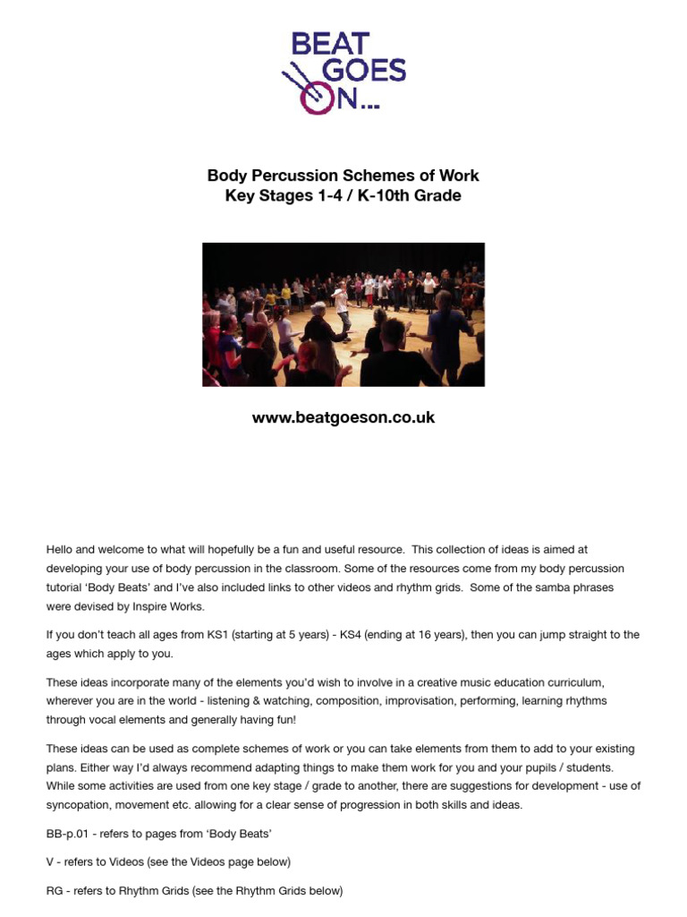 Body Perc Sow Final | PDF | Dances | Rhythm