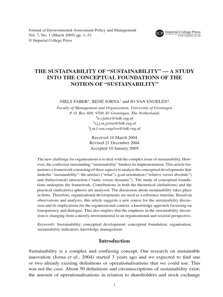 Sustainability of Sustainability | PDF | Sustainability | Ecosystem