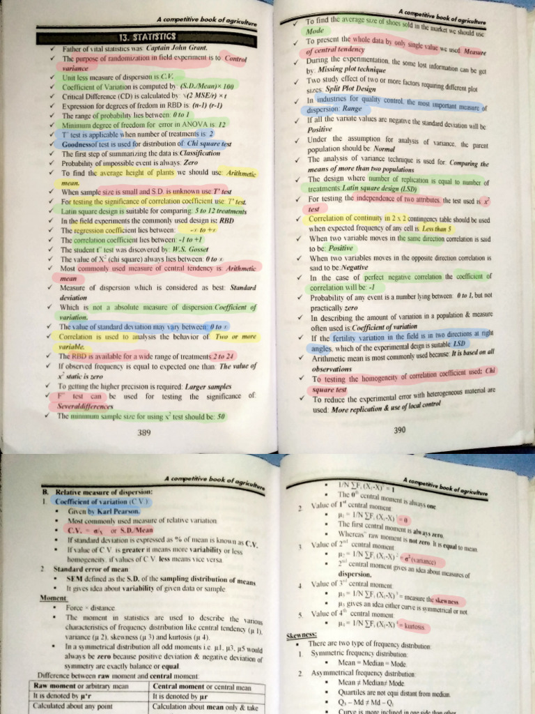 Statistics Revision | PDF