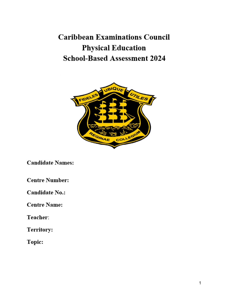 Physical Education SBA | PDF | First Aid | Cardiopulmonary Resuscitation