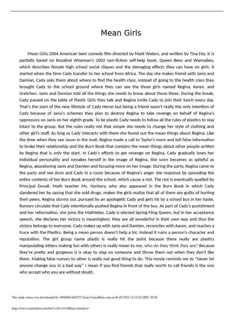 MEan Girls | PDF