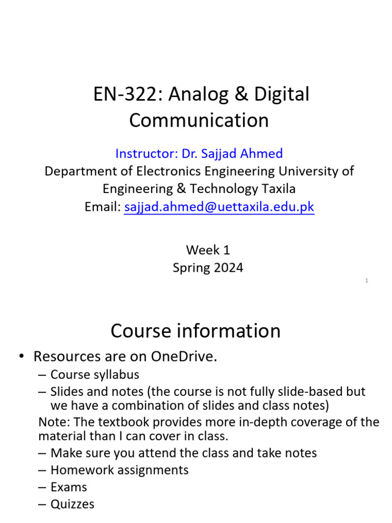 B. P. Lathi - 5th Edition Modern Digital and Analog Communication Systems Chapter 1 | PDF ...