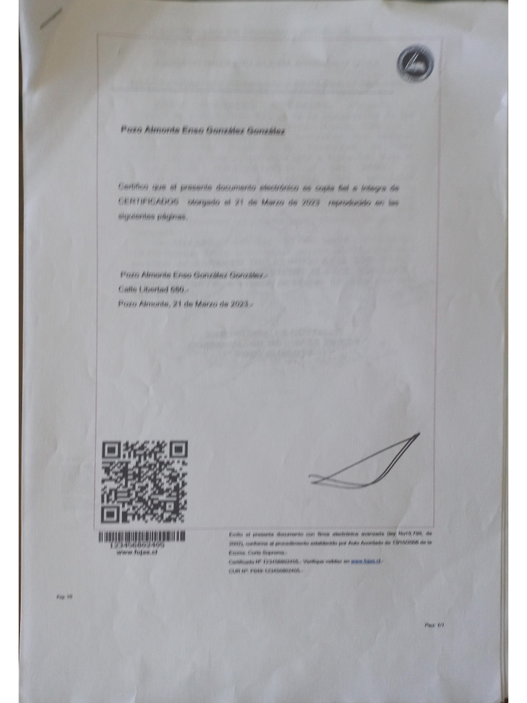 certificado de dominio vigente, hipoteca y gravámenes de Chile | PDF