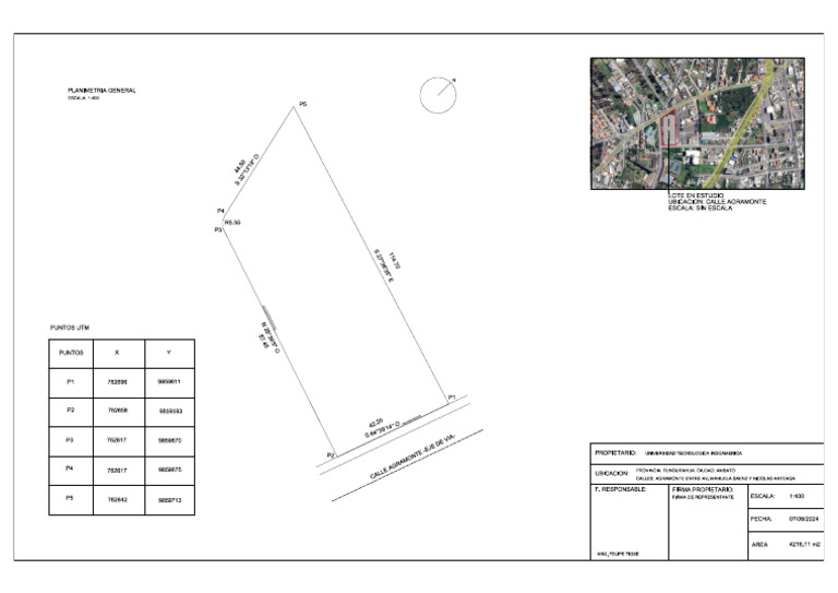 Terreno Parqueadero Profesores - Tigse Felipe | PDF