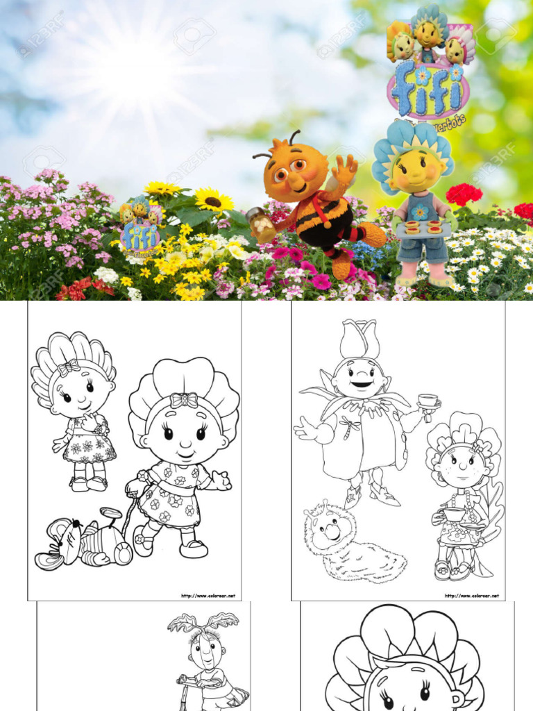 Libro de colorear Fifi y los Floriguitos | PDF
