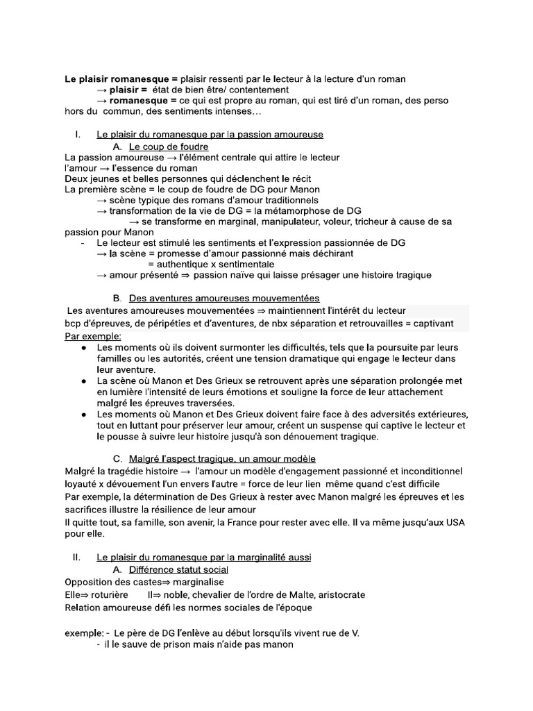 Dissert Manon Lescaut | PDF