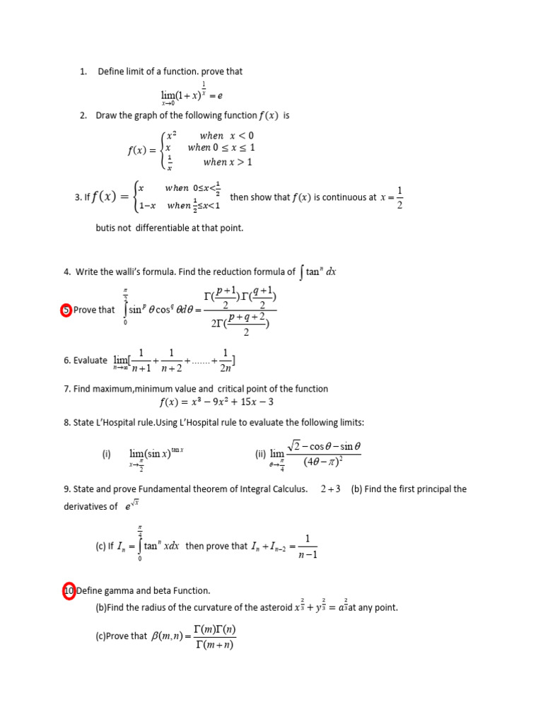 Cse Suggestions Pdf Function Mathematics Derivative