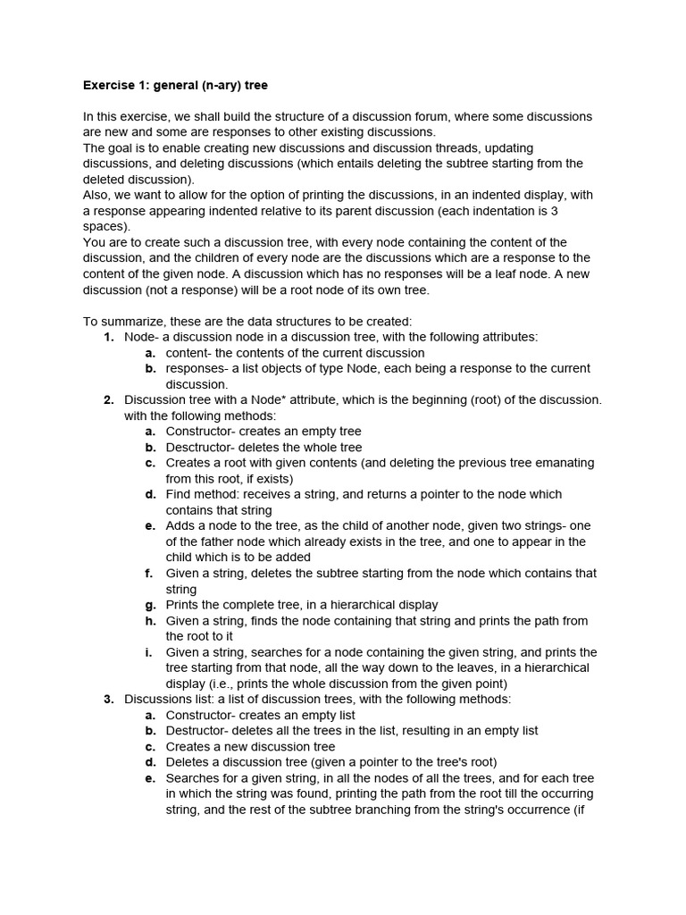 01 Programming Ex1 Trees Pdf Computer Programming Algorithms And Data Structures 7961