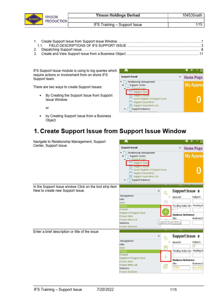 IFS Training - Support Issue | PDF | System Software | Computing