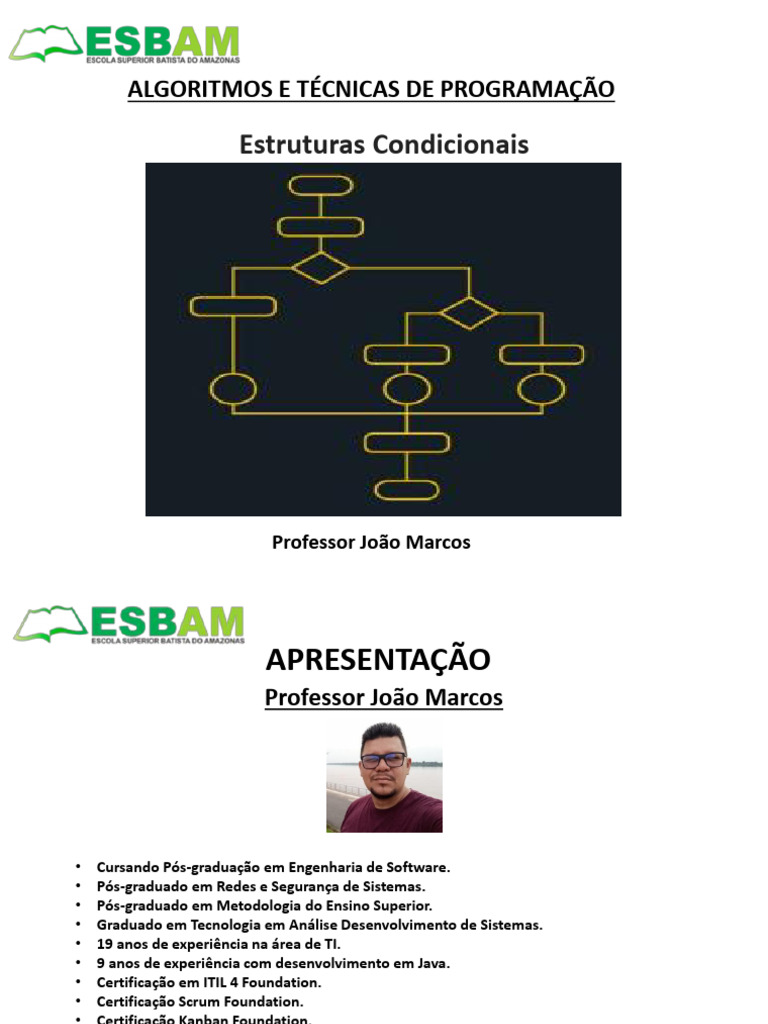Aula 07 - Estruturas Condicionais | PDF | Algoritmos | Índice de massa ...