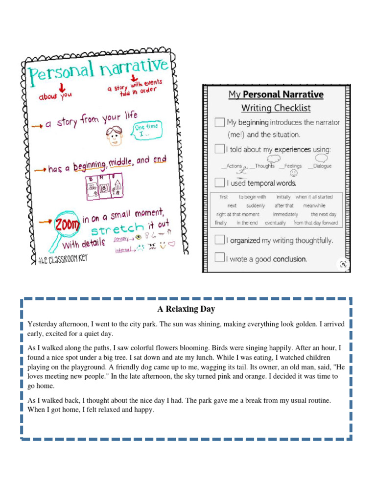 Narrative Writing Rules and Tips | PDF | Home & Garden | Art