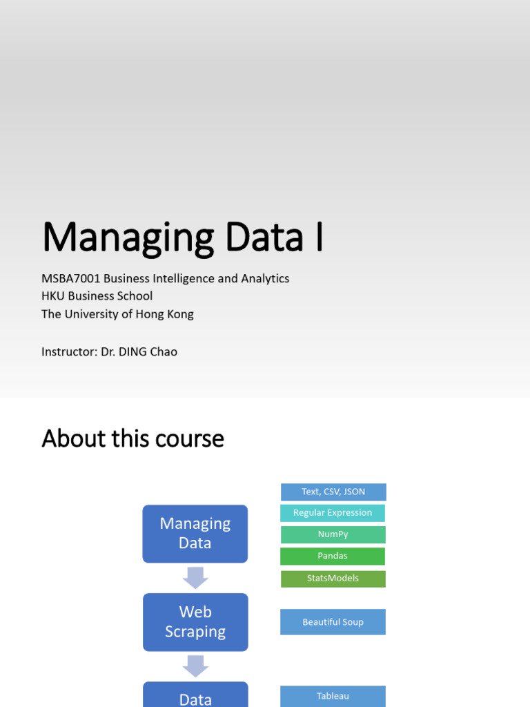 HKU - 7001 - 3.1 Managing Data I | PDF | Regular Expression | Computer File