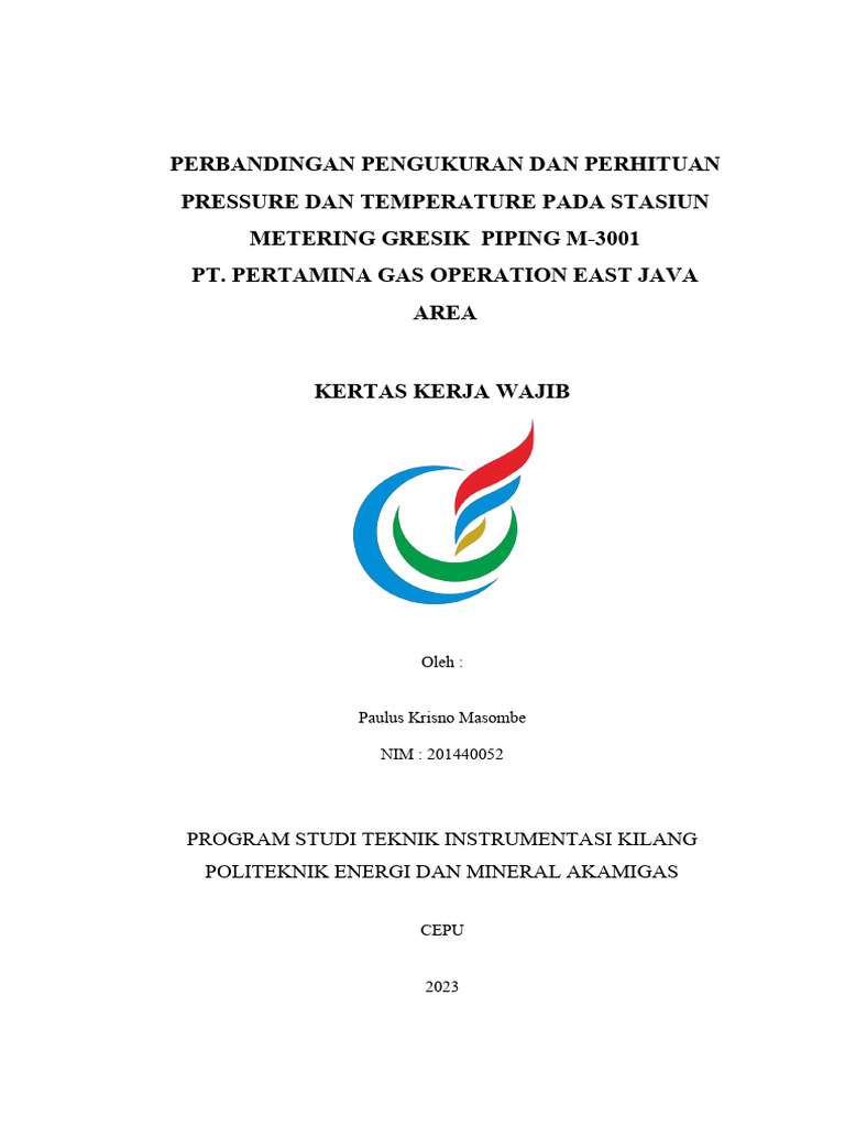 KKW - Paulus Krisni Masombe | PDF | Teknologi & Rekayasa