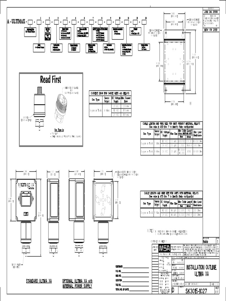 Esquema de Dibujo para Instalacion Ultima XA | PDF