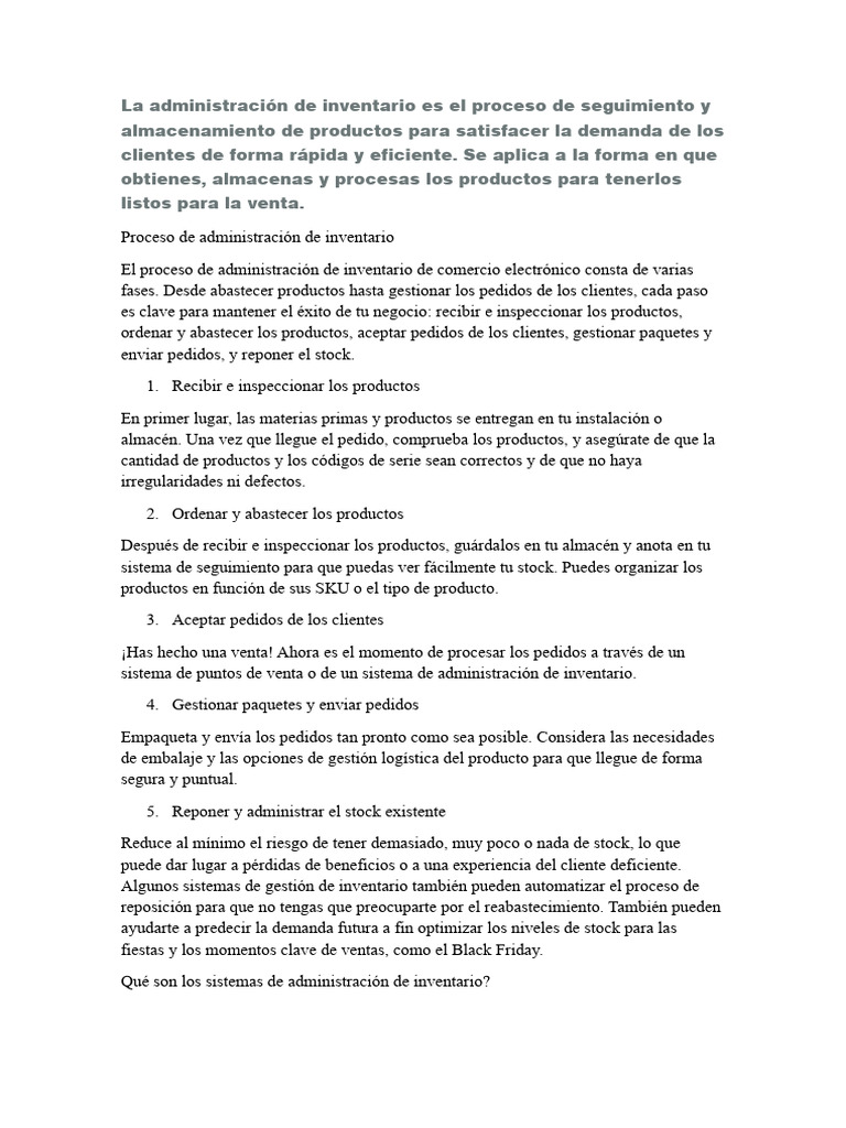 Admon de Inventarios | PDF | Logística | Economias
