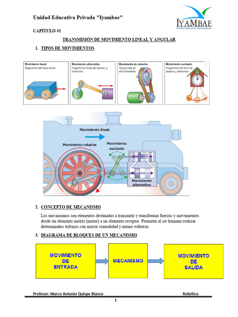Transmisión de Movimiento Lineal y Angular | PDF
