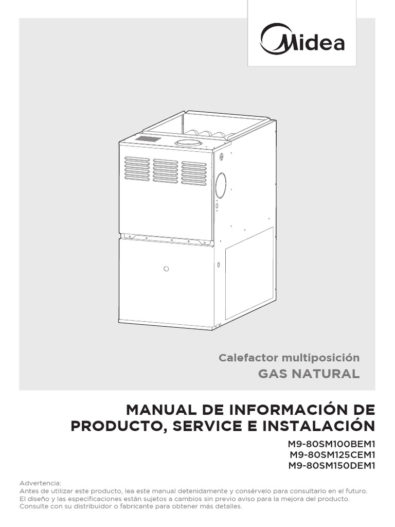 Manual m9 80sm 00mu | PDF | Termostato | Ventilación (Arquitectura)