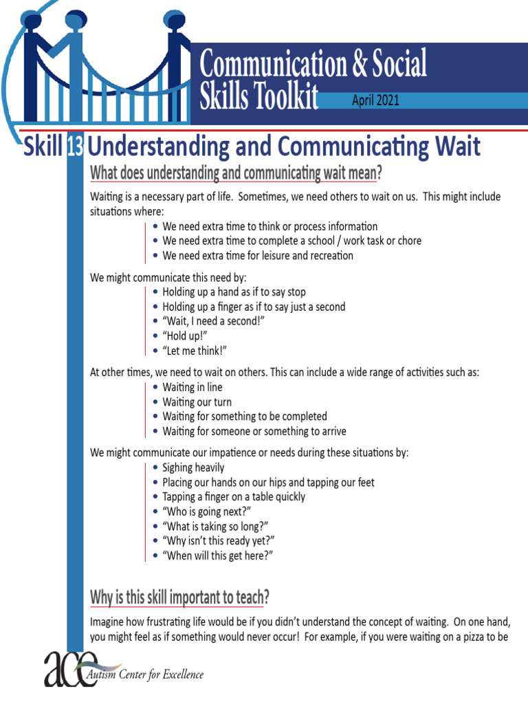Skill_13_Understanding_and_Communicating_Wait | PDF | Body Language ...
