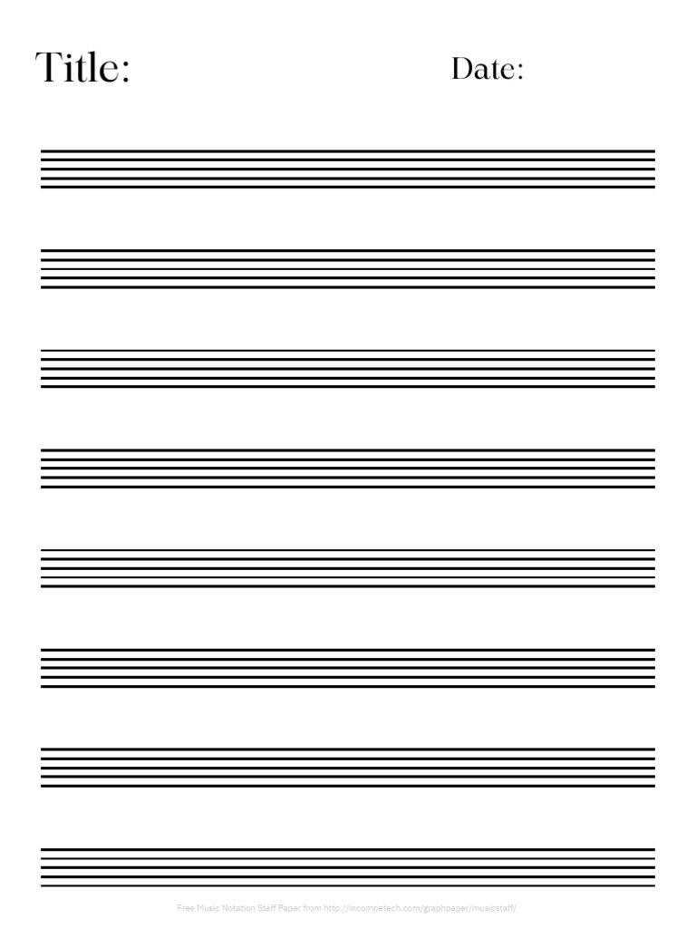 Free Music Notation Staff Paper Download | PDF | Travel | Social Science