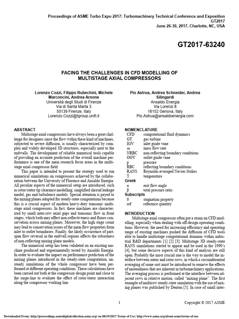 2017 - Lorenzo Cassi - Computational Fluid Dynamics Rns Rbs T | PDF ...