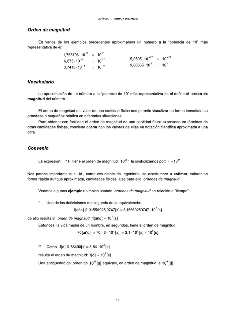 Orden de Magnitud | PDF