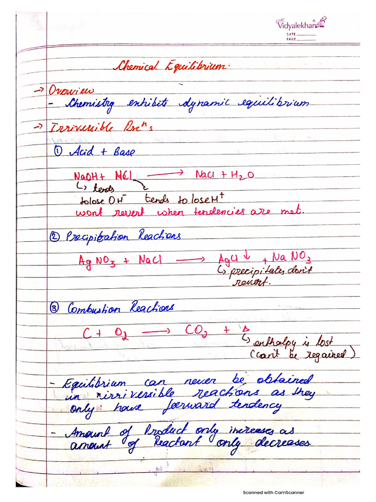 Chemical Equilibrium Pdf