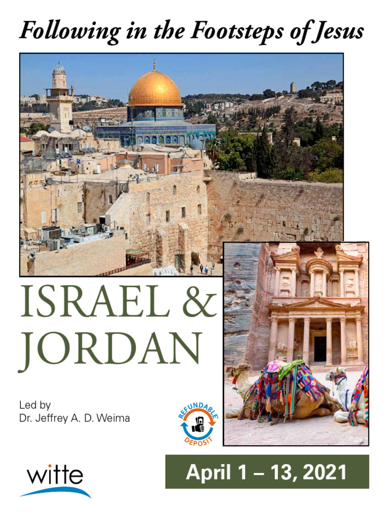 040121WEIM Israel and Jordan Footsteps of Jesus | PDF | Fee | Jesus