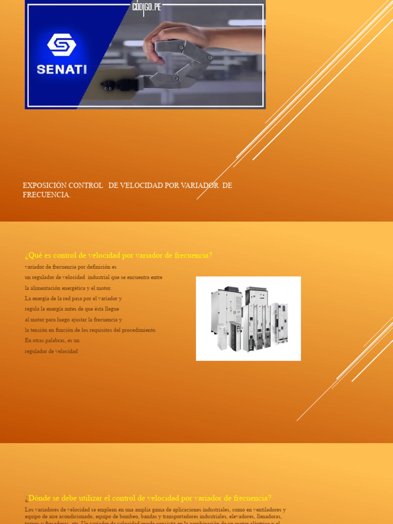 Control de Velocidad con Variador de Frecuencia | PDF | Bienes manufacturados | Electricidad