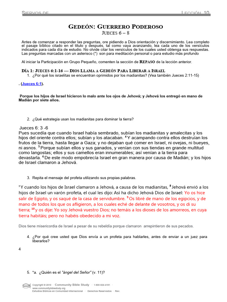 GUERRERO PODEROSO (JUECES) Gedeon | PDF | Libro del éxodo | Contenido bíblico