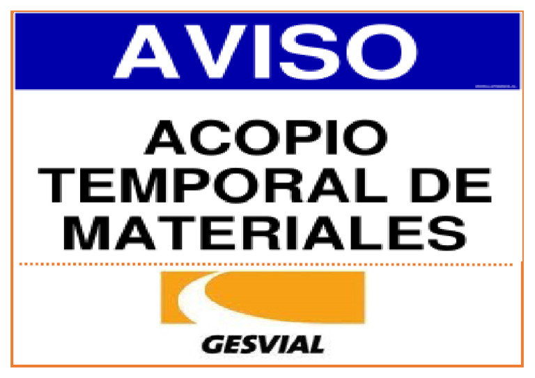 Acopio Temporal de Materiales - Gesvial | PDF